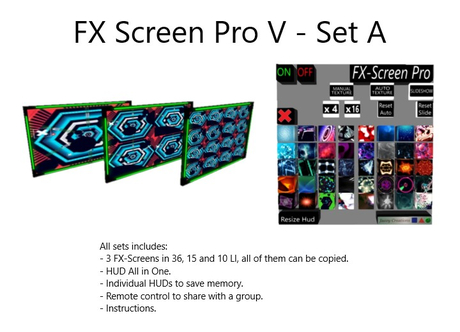 Second Life Marketplace - FX Screen Pro V - Set A